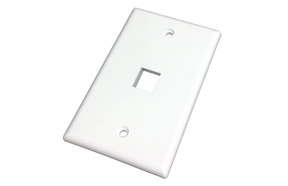 Keystone Wallplate,Single Gang,1 Hole